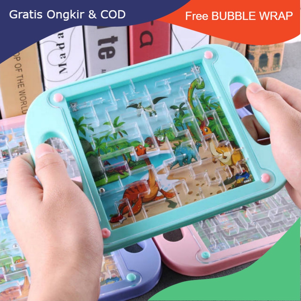 Jual Mainan Jadul Labirin 2 Bola/Mainan labirin jadul bola maze ...