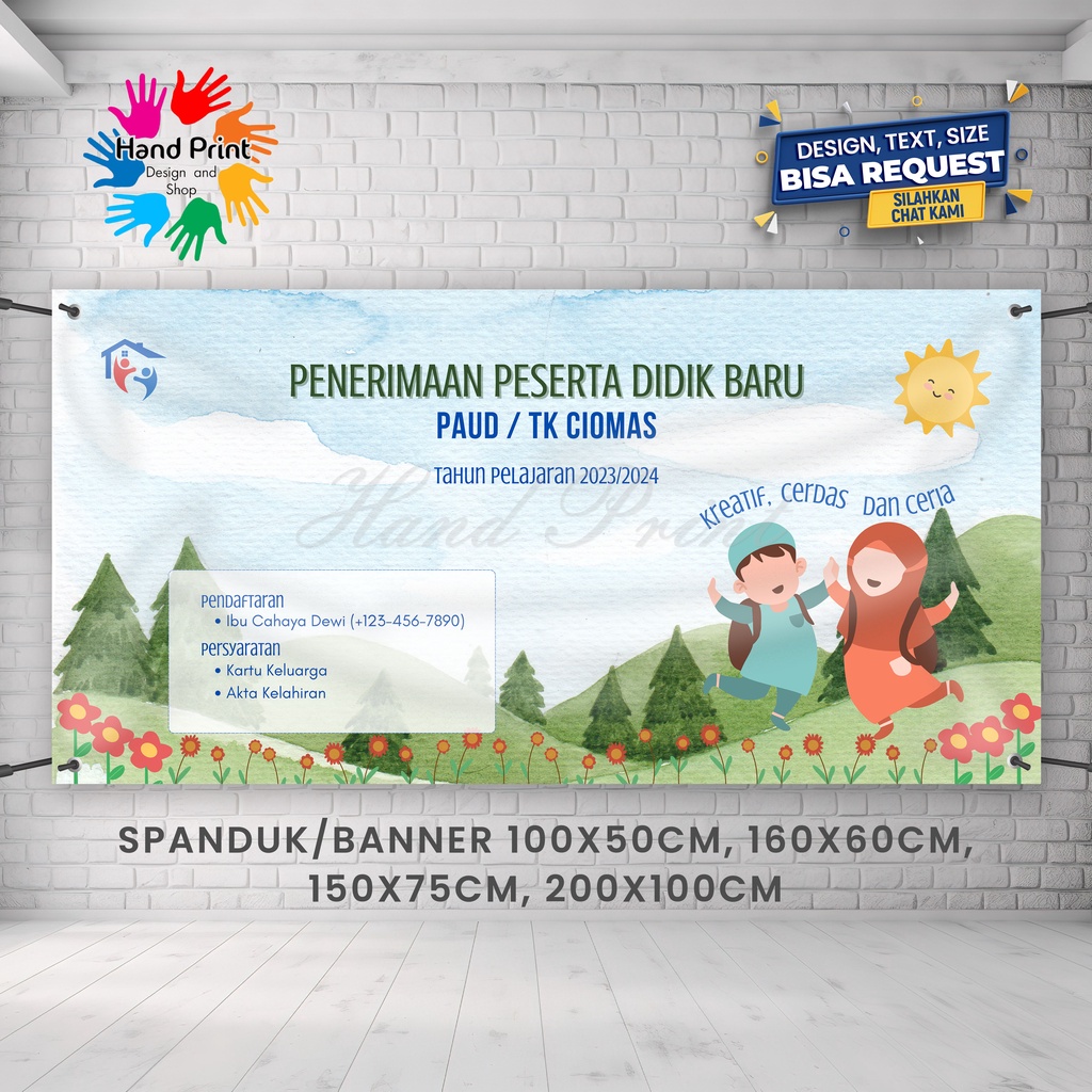 Jual Spanduk Banner MMT Penerimaan Peserta Didik Baru Ceria Pendidikan ...