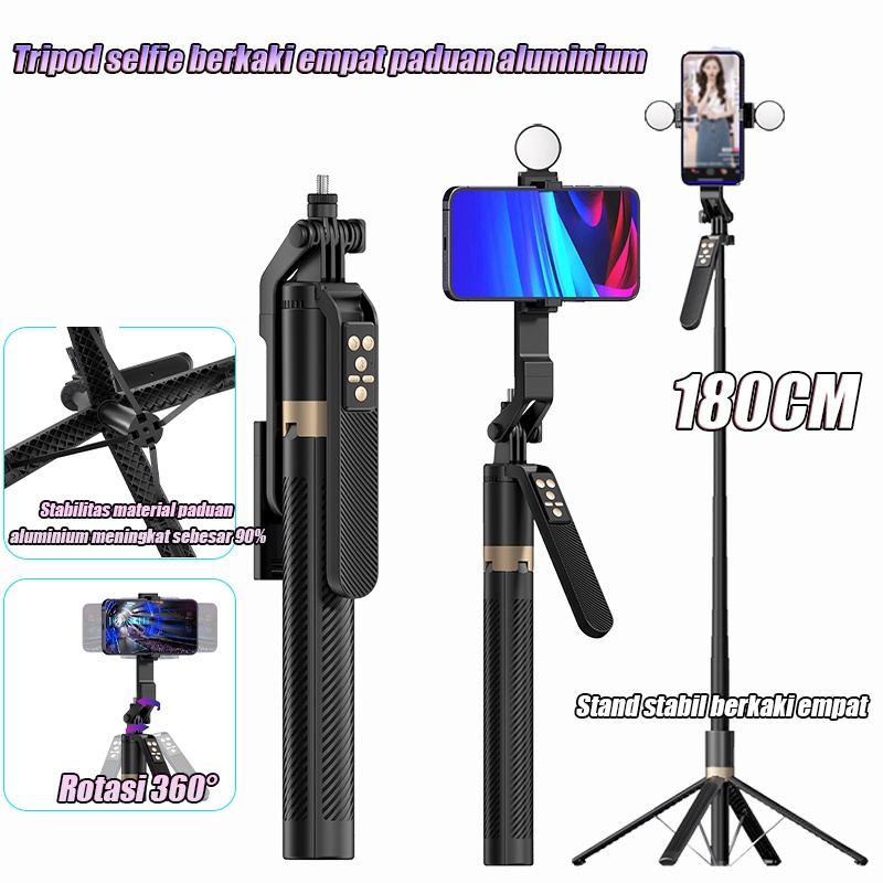 Jual Tech Tongsis Tripod Bluetooth 180CM Paduan aluminium Selfie Stick ...