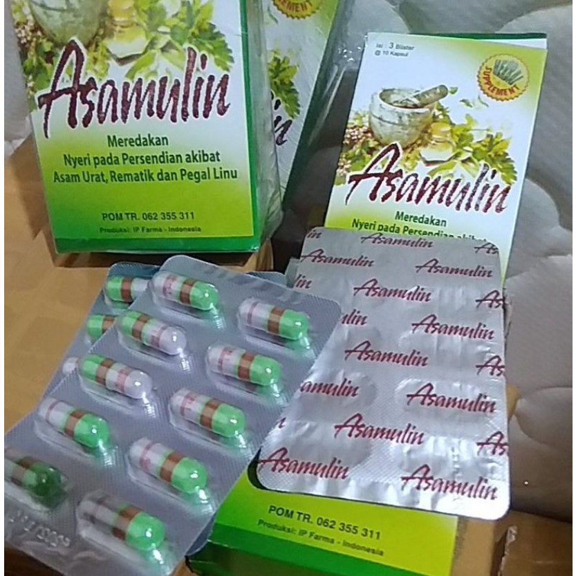 Jual Asamulin kapsul asam urat 1 box isi 3 blister Obat Asam urat ...