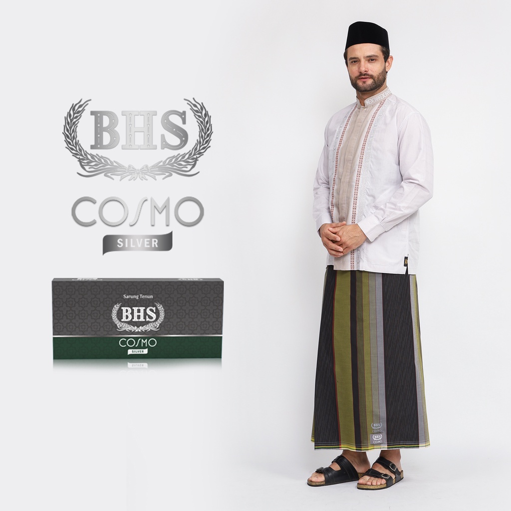 Jual Sarung BHS Cosmo Silver Motif K26 PPS Hitam Hijau | Shopee Indonesia