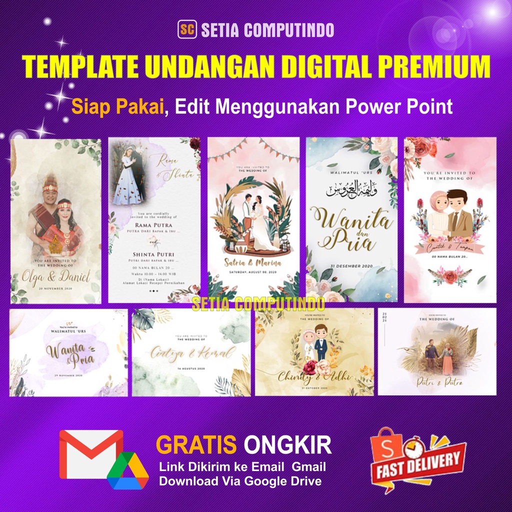 Jual Template Video Undangan Digital Wedding atau Pernikahan Kekinian ...