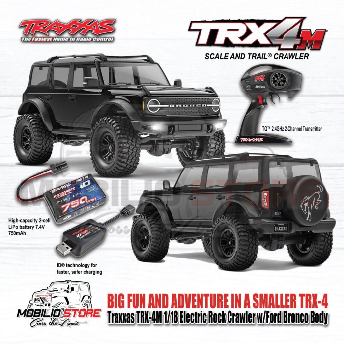 Jual Traxxas TRX-4M 1/18 Electric Mini Crawler with Ford Bronco Body ...