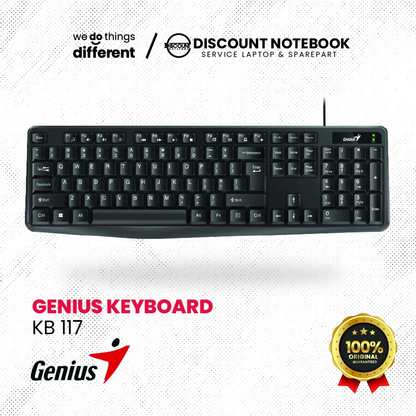 Jual Keyboard Laptop & PC Genius KB 117 Wired Classic | Shopee Indonesia