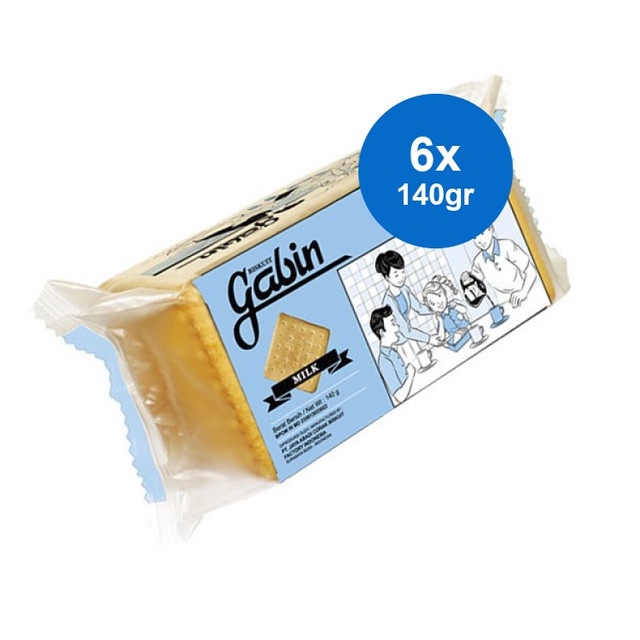Jual Nissin Gabin Biskuit Susu 140 gr x 6 | Shopee Indonesia