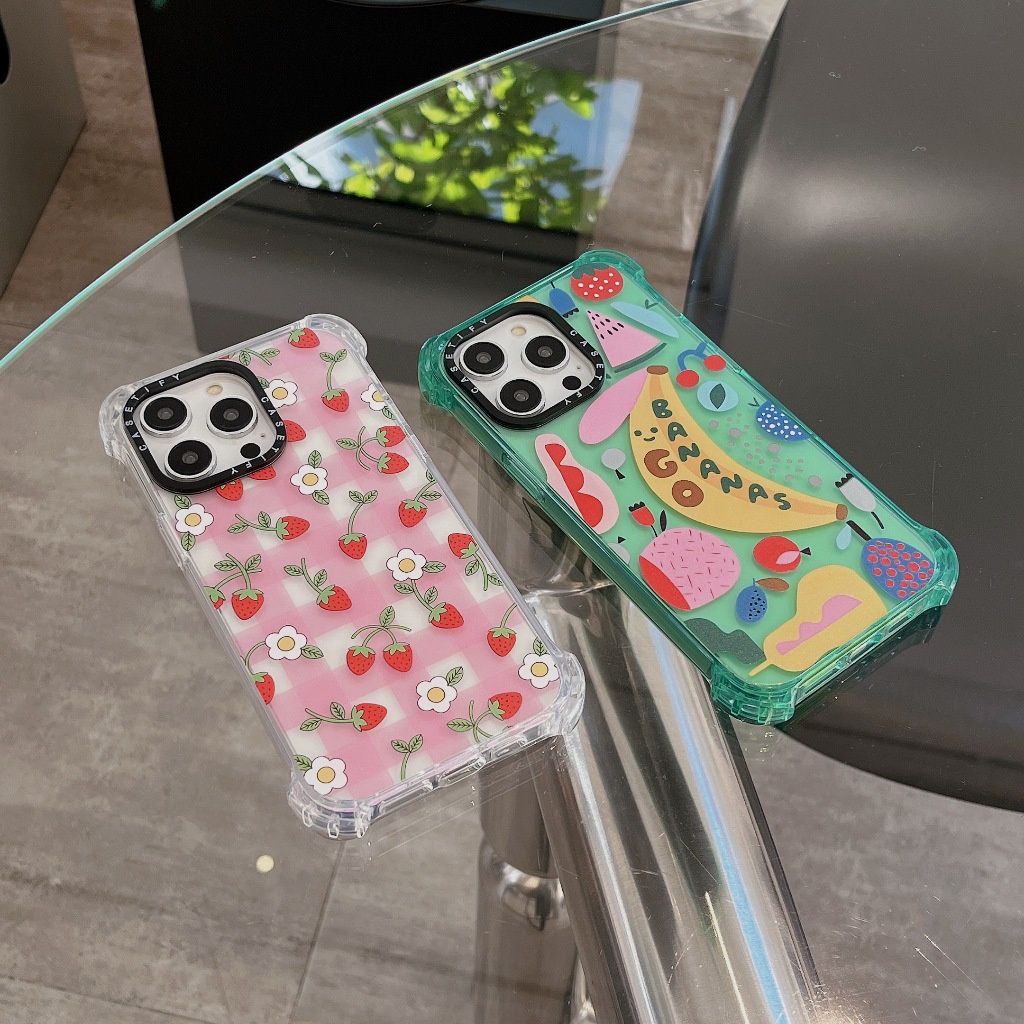 Jual Casetify Shockproof TPU Strawberry Plaid Fruit Salad Phone Protective Case, Suitable for ...