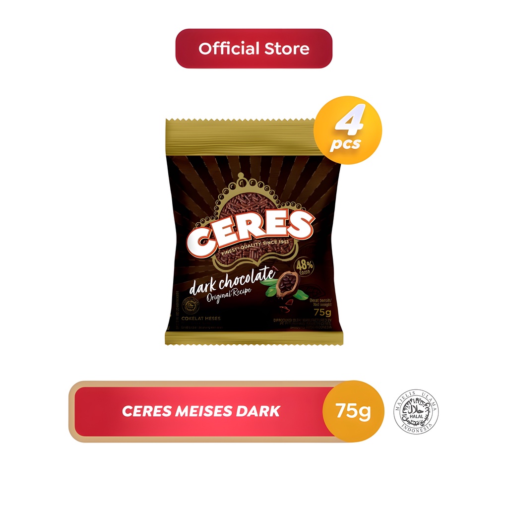 Jual Ceres Meises Dark 75 g x 4 pcs | Shopee Indonesia