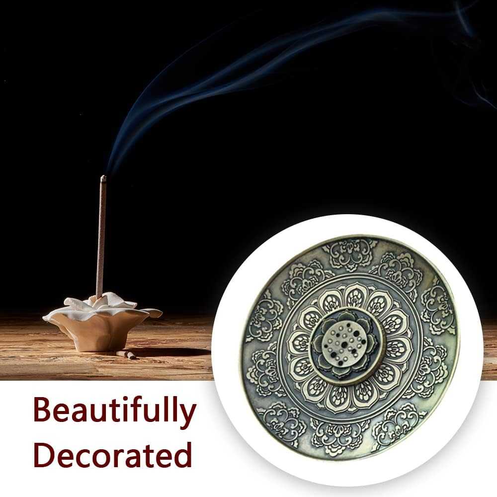 Jual HOUSEEN Tempat Dupa Stick Incense Holder Metal Plate Lotus - HS9 ...