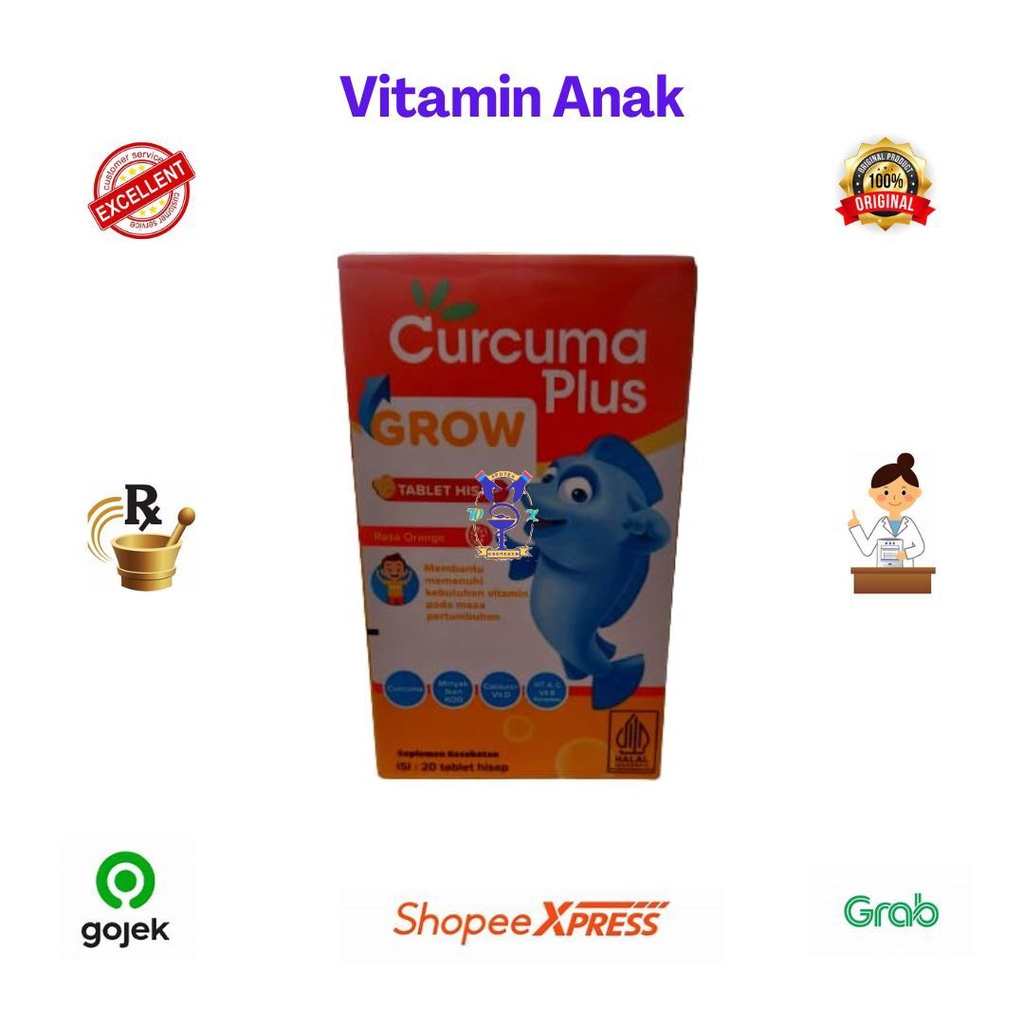Jual CURCUMA PLUS GROW TABLET HISAP JERUK 20S (Apotek Ebenezer ...