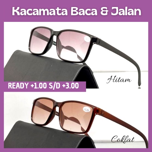 Jual baru (TERSEDIA & COD) KACAMATA PRIA 2 IN 1 DUA FUNGSI JALAN DAN ...