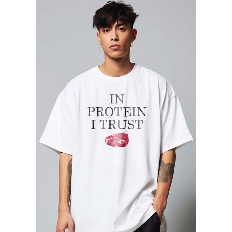 Jual MTQ68 kaos oversize gym t shirt bodybuilder bahan tebal scuba pria ...