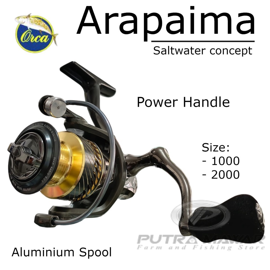 Jual Reel Spinning Orca Arapaima 1000 2000 Salwater Concept Power ...