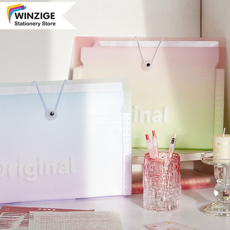 Jual Winzige Tas File A4 Lucu 8 Sekat Indeks Bahan Aesthetic 8 Slot ...