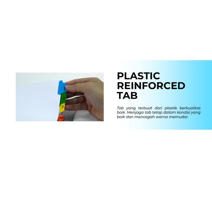 Jual Bantex Reinforced Tabs Divider Indexe A4/Pembatas Karton Binder ...