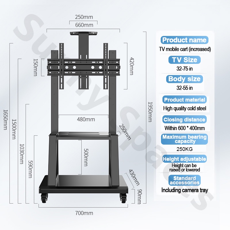 Jual Bergerak Bracket Standing tv 32-85 Inch TV Berdiri Stand Universal ...
