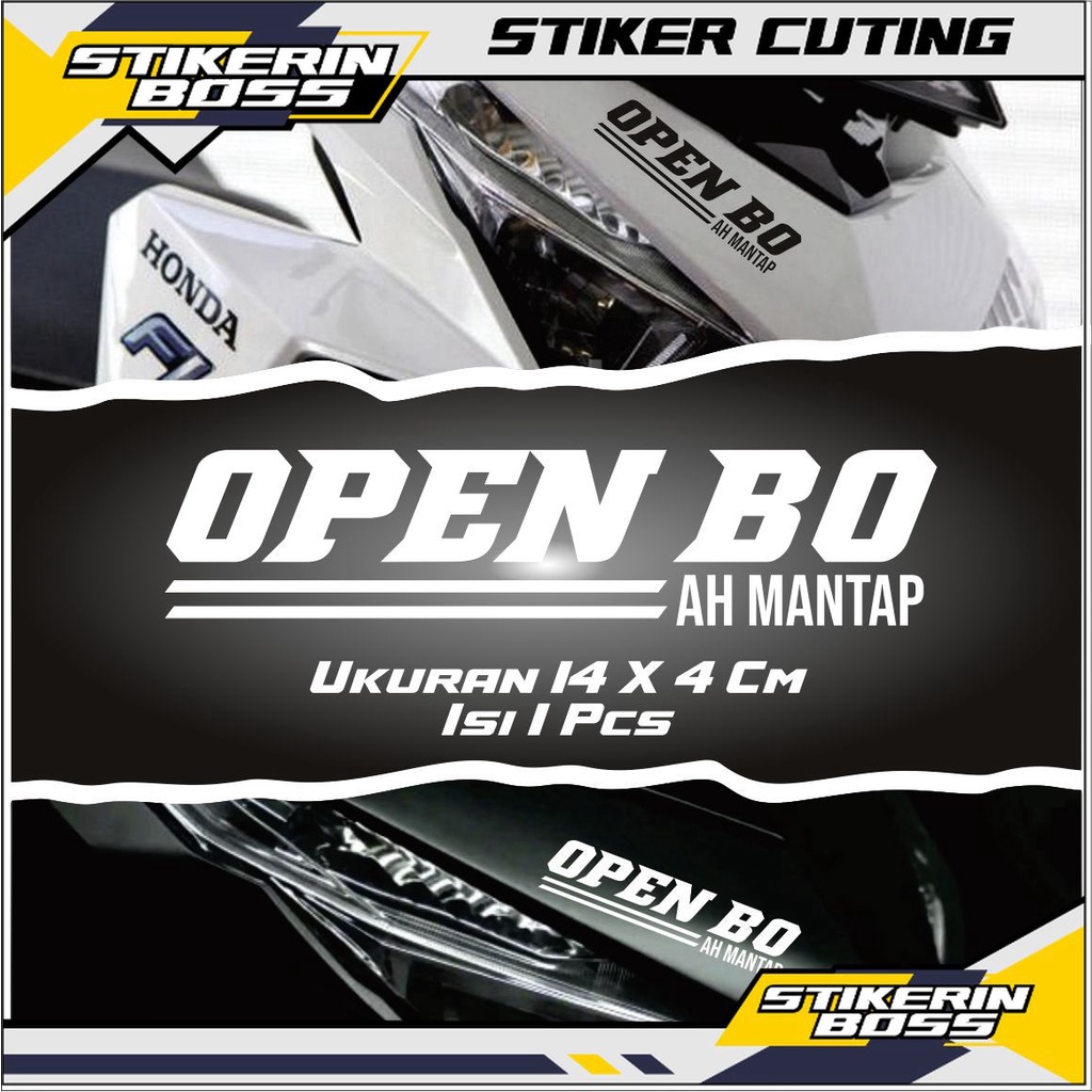 Jual Stiker Motor Viral Keren Open BO Sticker OpenBO Cutting Variasi ...