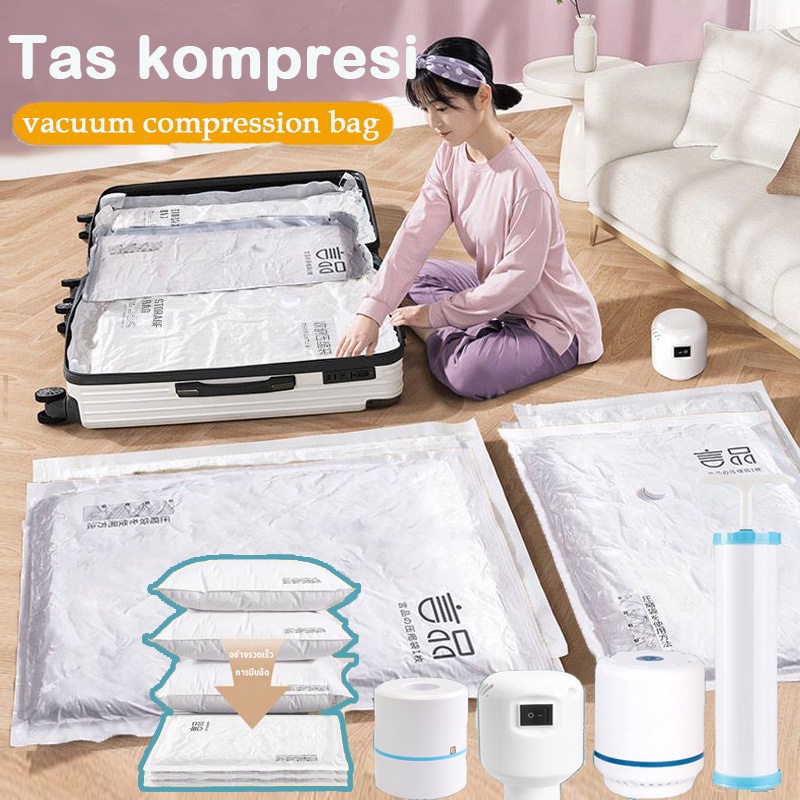 Jual Plastik traveling vakum Tas kompresi Vakum Anti Air Plastik Kompresi Vakum Bag Travel Vakum ...
