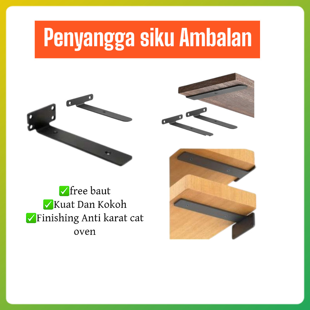 Jual Bracket Besi Penyangga Rak Dinding Melayang / Floating Shelf ...