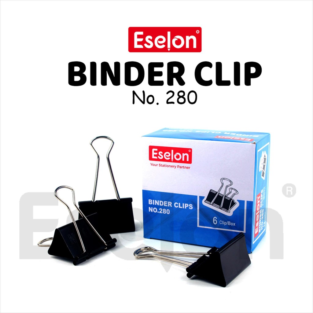 Jual Binder clip / Klip / Double Clip / Eselon 280 1box isi 6 pcs ...