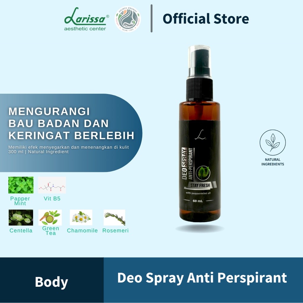 Jual Larissa Beauty Men Series Deo Spray Anti-Perspirant Stay Fresh ...
