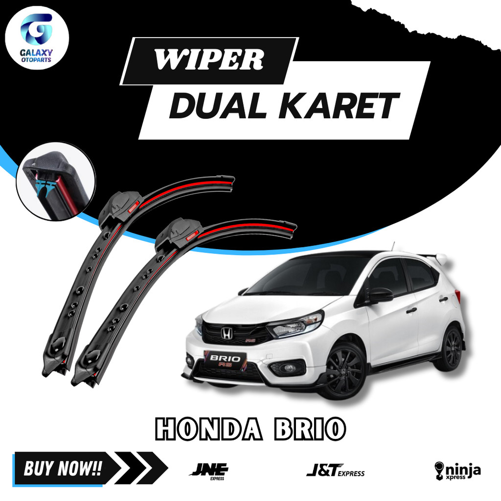 Jual Wiper Mobil Honda Brio Satya Rs Dual Karet Double Karet