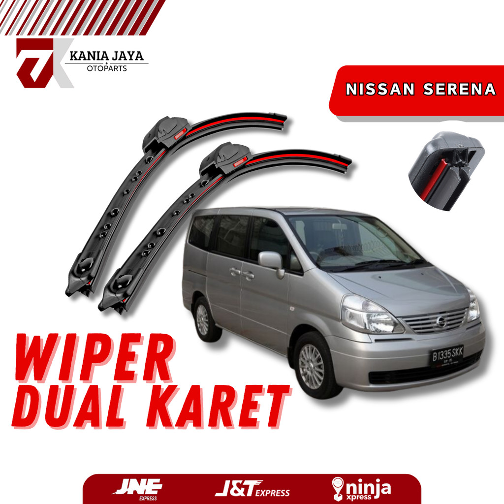 Jual Wiper Dual Blade - Nissan Serena C24 / C26 - Wiper 2 Lapis Karet ...