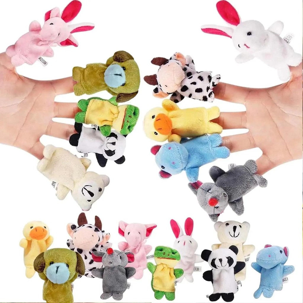 Jual Mini Finger Puppets 10pcs Plush Cute Animal Finger Puppets Toy for ...