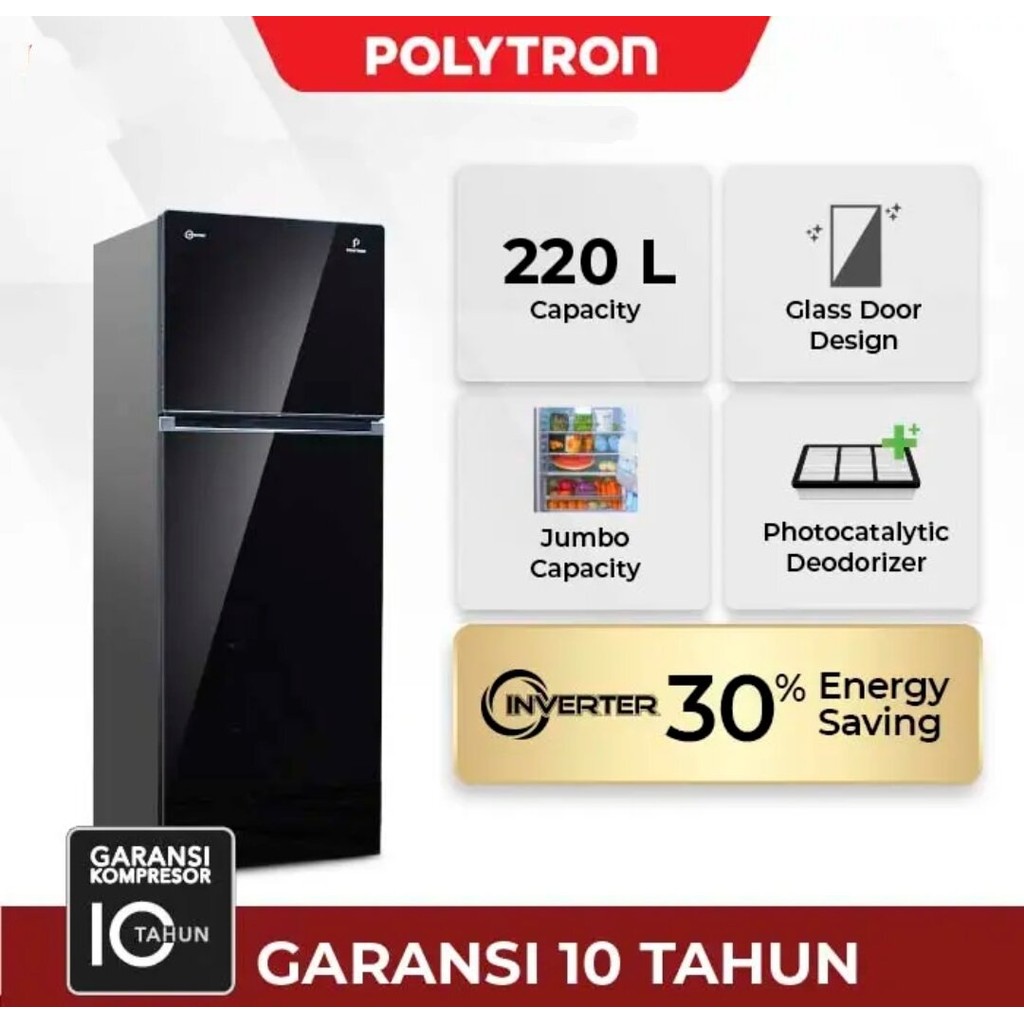 Jual PROMO POLYTRON Kulkas 2 Pintu [220 L] PRW-23VX | Shopee Indonesia
