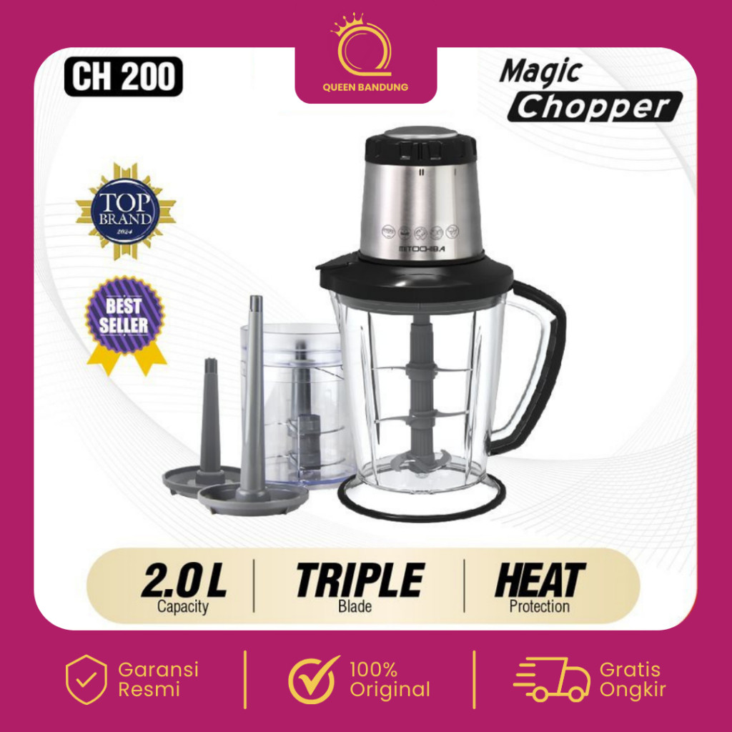 Jual MITOCHIBA Food Chopper 2 Liter CH-200 Blender Penggiling Daging dan Penghalus Bumbu ...