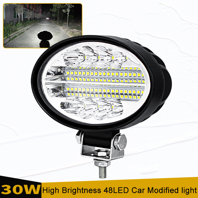 Jual 1PC Oval LED Work Light Car Modified Lamp 12V 24V Off road Cab ...