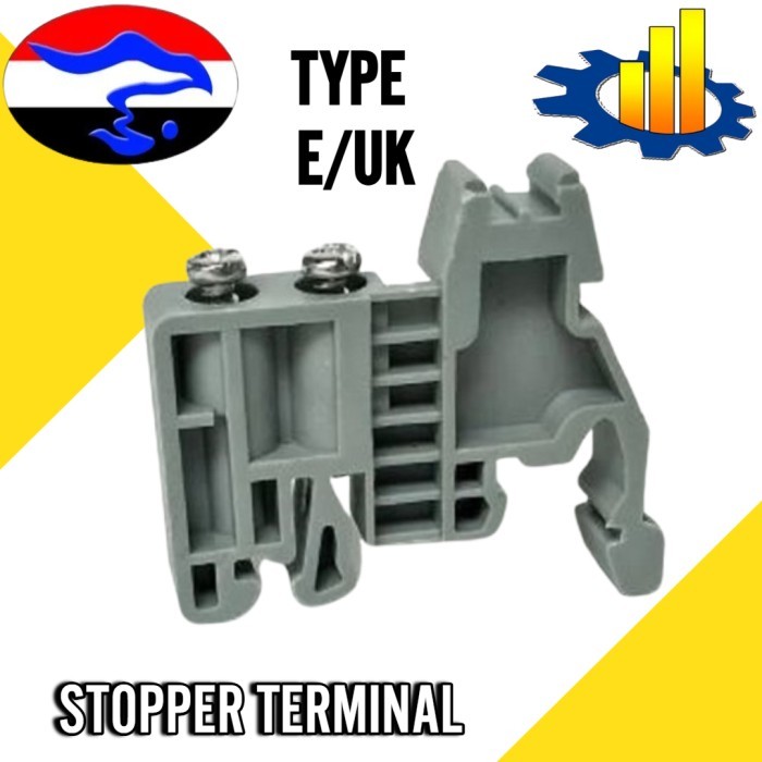 Jual STOPPER TERMINAL BLOCK DIN RAIL TYPE E/UK | Shopee Indonesia
