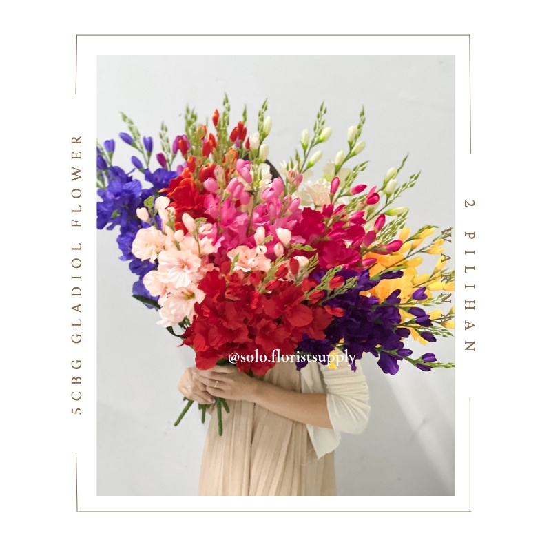 Jual 5 CBG BUNGA GLADIOL FLOWER Artificial 65 cm/ Bunga Palsu/ Bunga ...