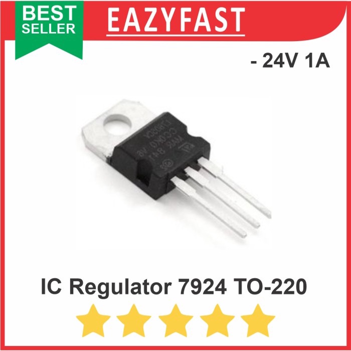Jual IC Regulator L 7924 CV 24 V Volt 24V 1A 1 A L7924 L7924CV LM7924 ...
