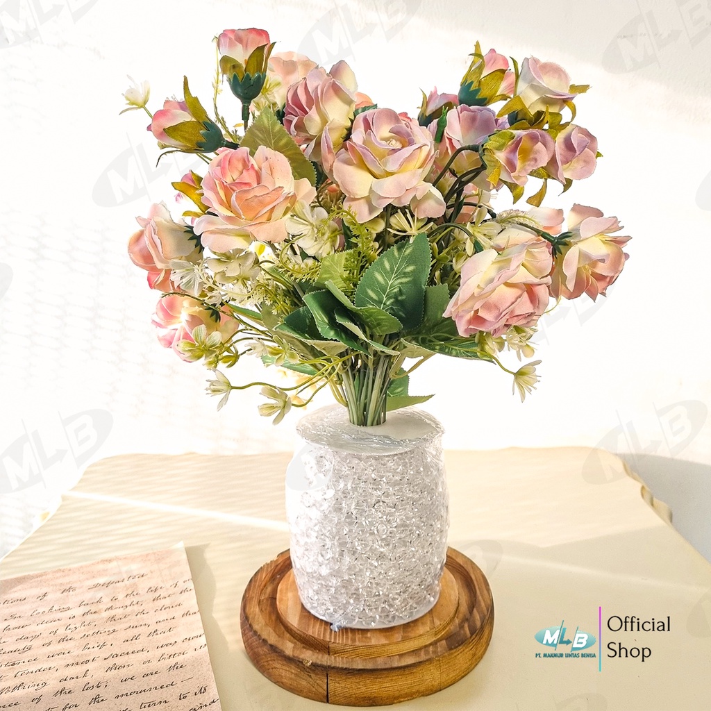 Jual MLB Buket Mawar Premium Cabang 5 Rose Bouquet Bahan Rangkaian ...