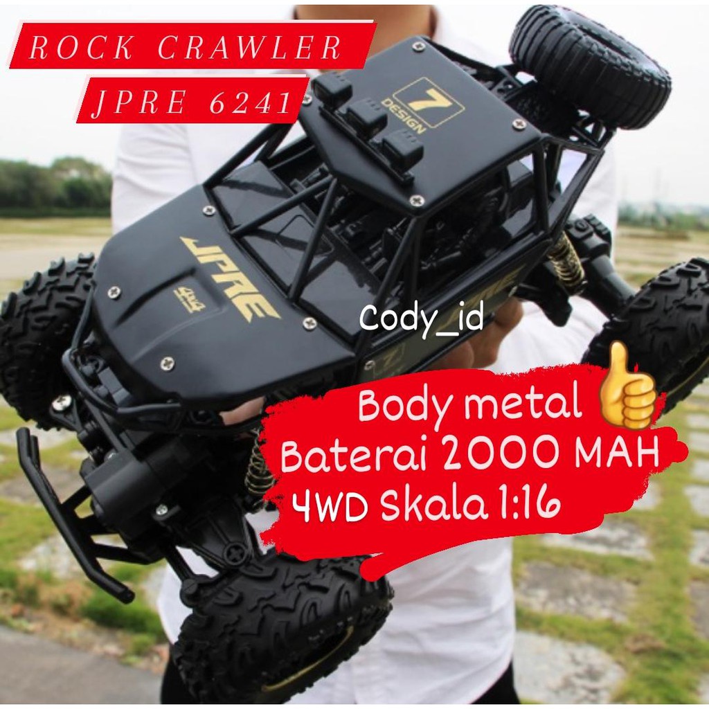 Jual Mobil RC OFF ROAD 4WD skala 1:16 2,4GHz, mobil remote control rock crawler offroad baterai ...