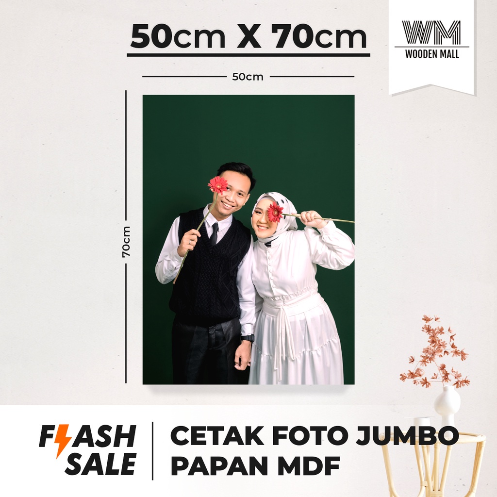 Jual PMO23 CETAK FOTO PREWEDDING 20R JUMBO 50X70CM BINGKAI MDF (PREWED ...