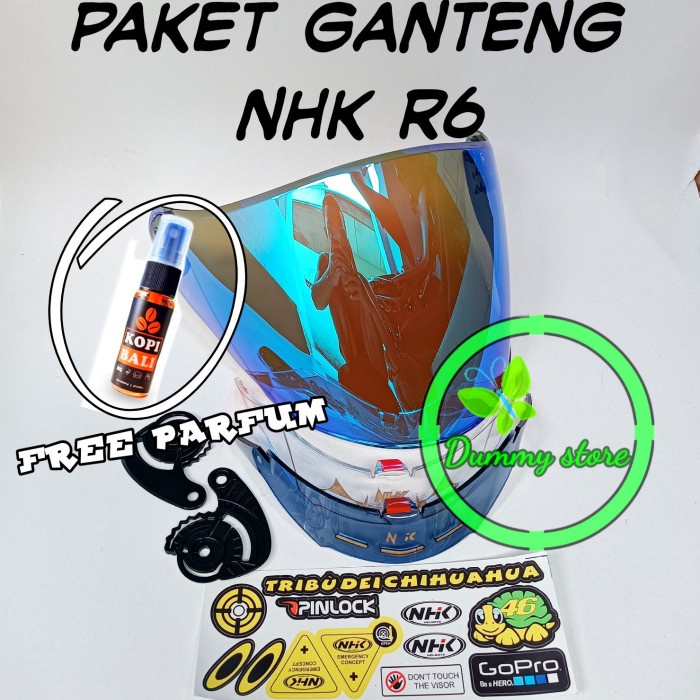 Jual VISOR VENOM IRIDIUM + SPOILER NHK R6 | PAKET GANTENG !!! | Shopee Indonesia