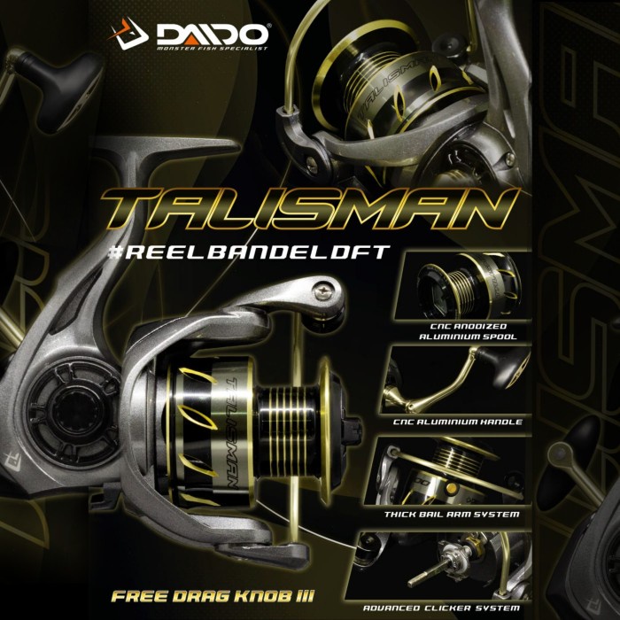 Jual Daido Talisman Spinning reel pancing screw in handle alumunium ...