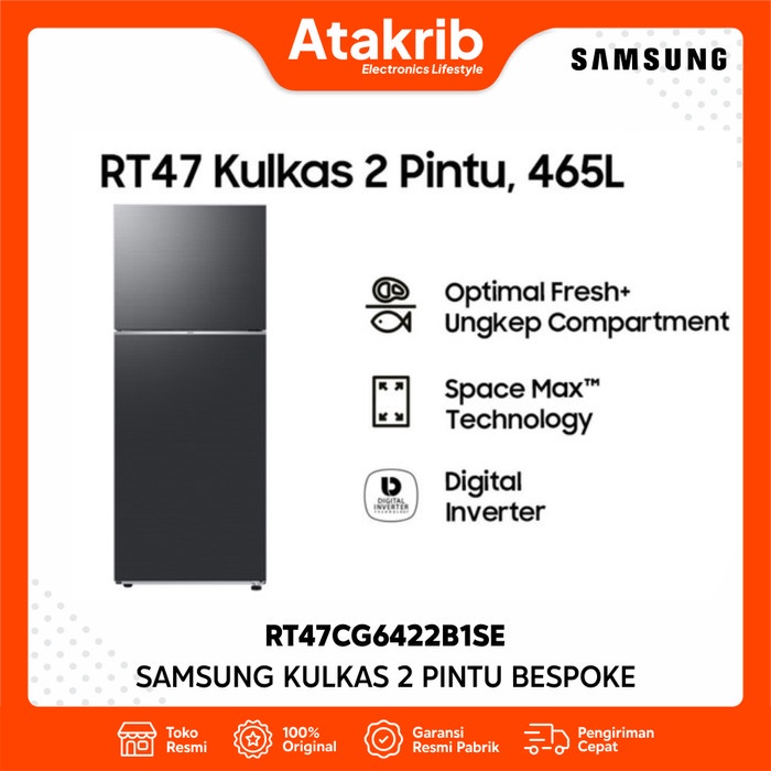 Jual SAMSUNG KULKAS 2 PINTU RT47CG6422B1SE / RT47 w/Ungkep Compartment ...