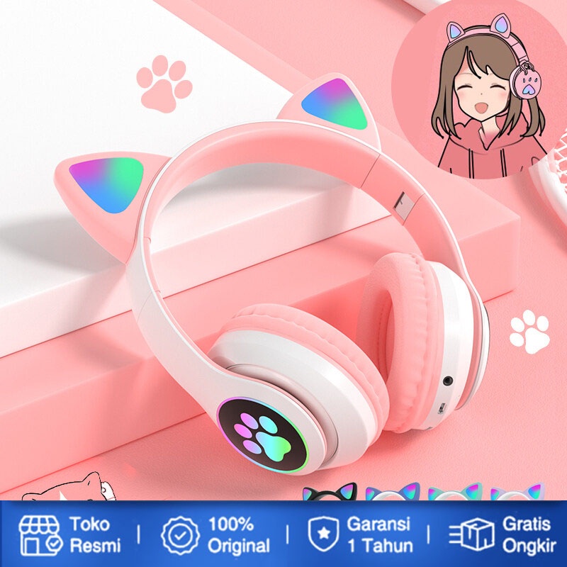 Jual COD Headphone Bluetooth Kucing Jst-28 Headphone Cakar Kucing ...