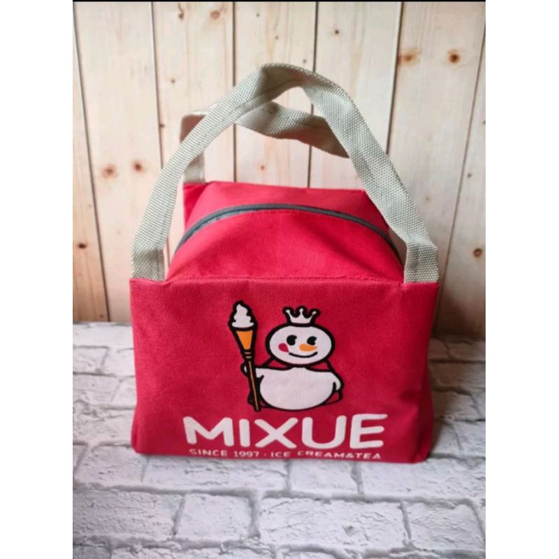 Jual Tas Bekal Makanan mitif Mixue warna merah | Shopee Indonesia