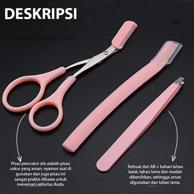 Jual Set Gunting Alis Dan Cukur Alis Eyebrown | Pisau Alis | Alat ...