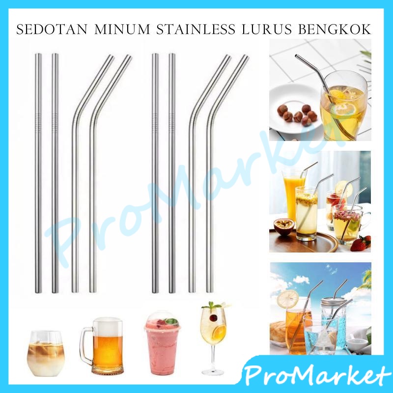 Jual Sedotan Stainless / Sedotan Besi / Sedotan Stainless Steel Lurus ...