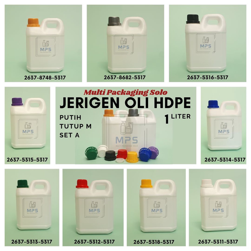 Jual Botol Jerigen 1 L Oli Dof HDPE Neck 30 Set A / Jerigen HDPE ...