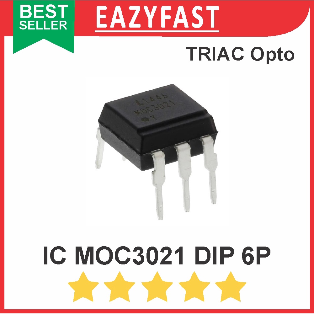 Jual IC MOC3021 MOC 3021 Triac Optoisolator Optocoupler DIP 6 Pin AC Switch | Shopee Indonesia