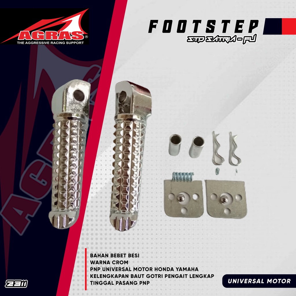 Jual Footstep Motor CROM BESI – Pijakan Gerigi Standar, Universal ...