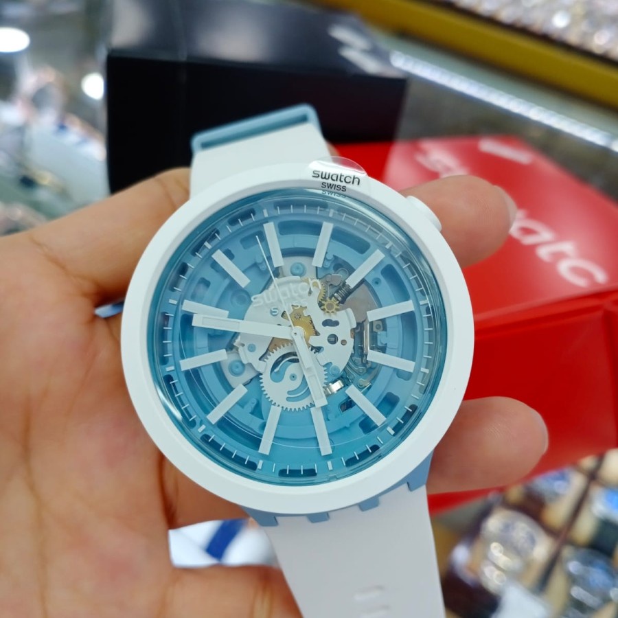 Jual Original 100%!! Swatch Bioceramic Jam Tangan Unisex Karet SB03N103 ...