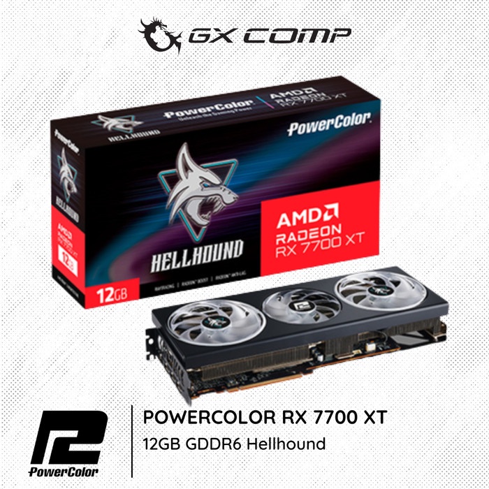 Jual VGA POWERCOLOR Hellhound AMD Radeon RX 7700 XT 12GB GDDR6 | Shopee ...