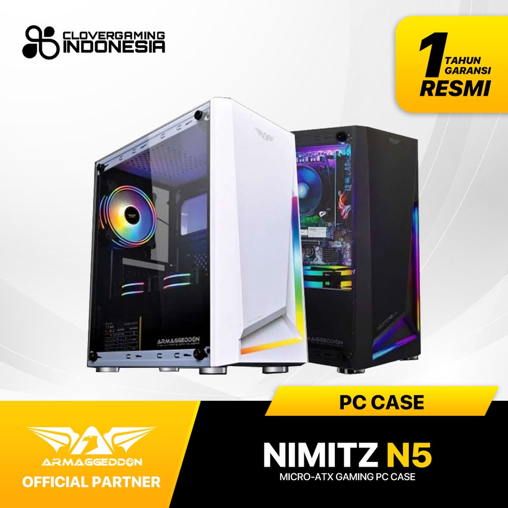 Jual Armaggeddon Nimitz N5 Aurora Micro ATX Gaming PC Case | Shopee ...