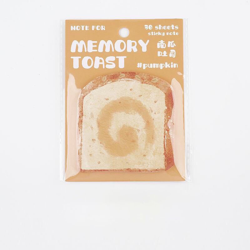 Jual [MILOLI] 30Lembar MEMORY TOAST Lucu Sticky Notes Memo Note Paper ...